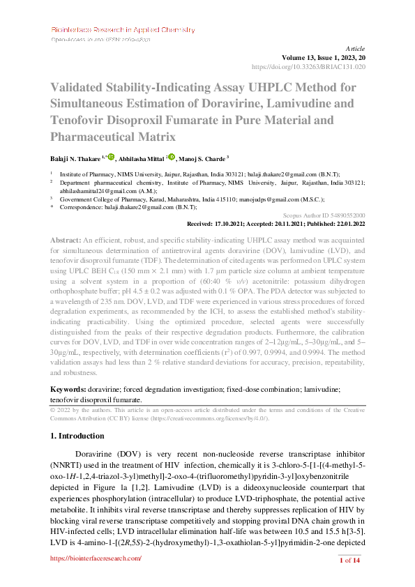 (PDF) Validated Stability-Indicating Assay UHPLC Method for Simultaneous Estimation of ...