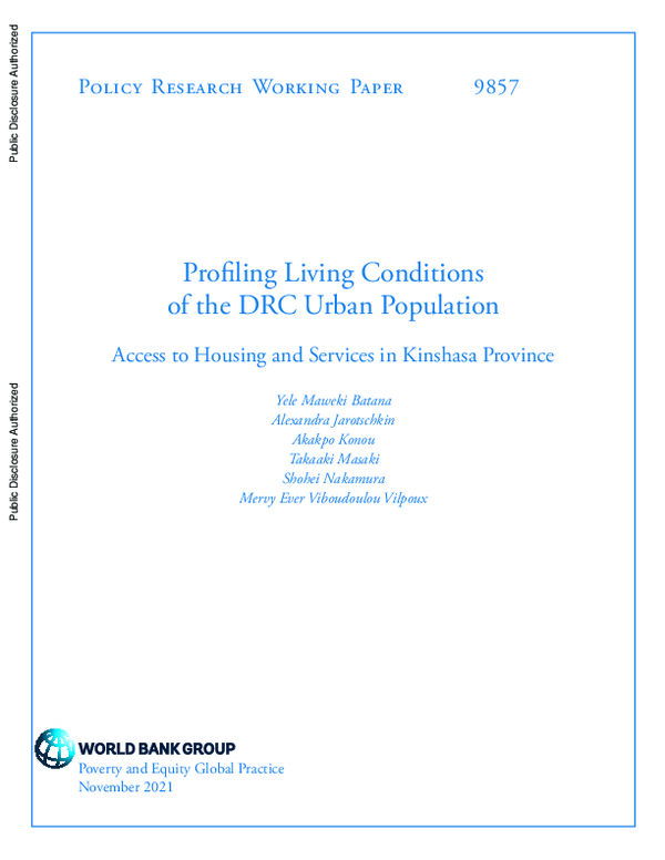 (PDF) Profiling Living Conditions of the DRC Urban Population: Access ...