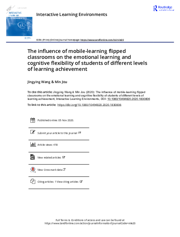 (PDF) Interactive Learning Environments