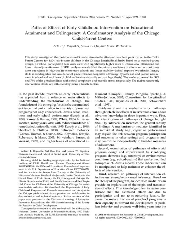 Early Childhood Intervention Chicago – SDYEM