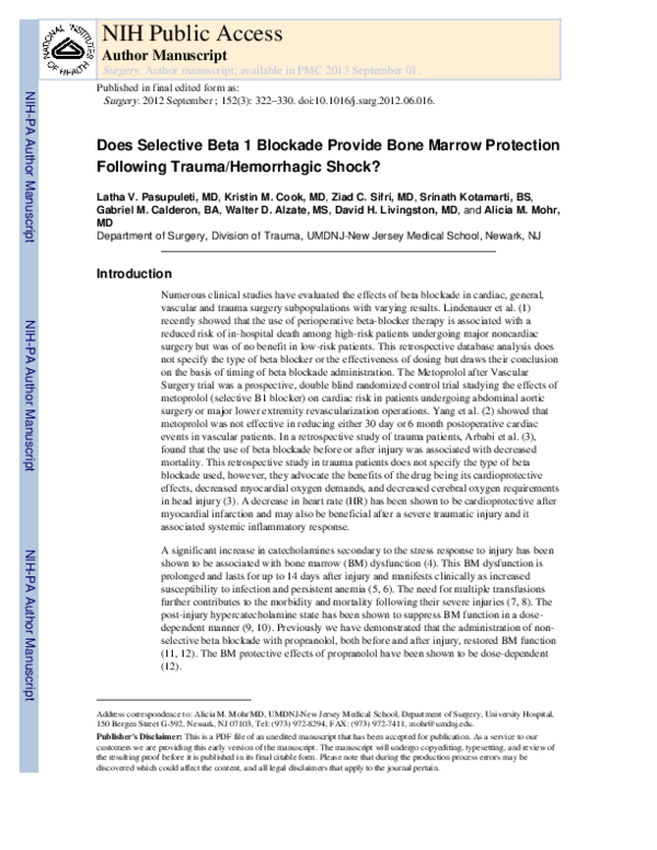 (PDF) Does selective beta-1 blockade provide bone marrow protection ...