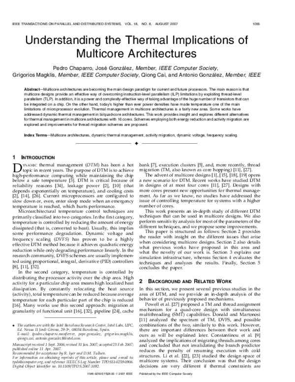 (PDF) Understanding the Thermal Implications of Multi-Core Architectures