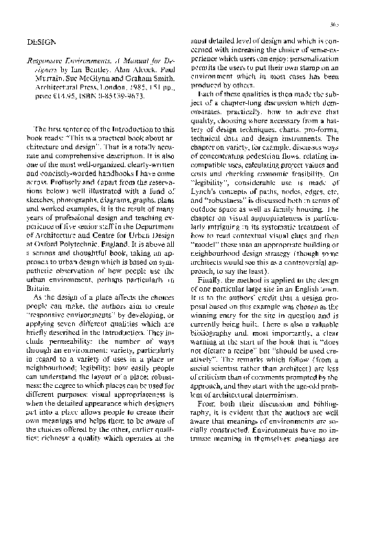 (PDF) Responsive environments. A manual for designers