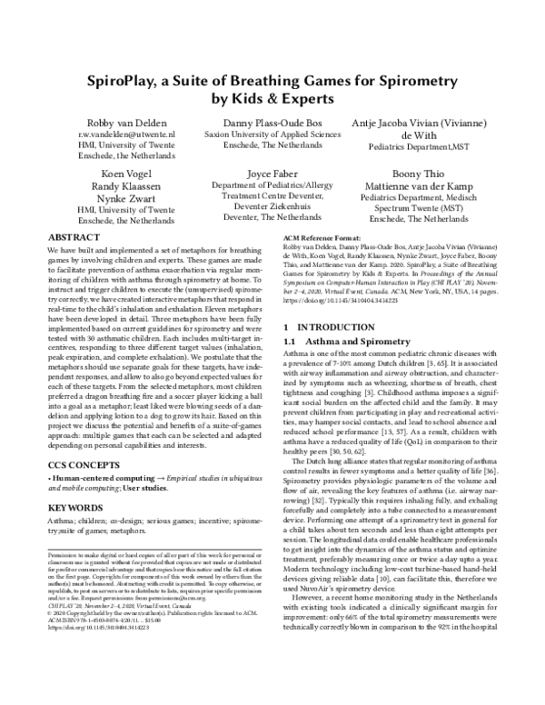 (PDF) SpiroPlay, a Suite of Breathing Games for Spirometry by Kids ...