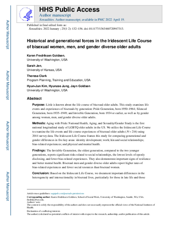 Pdf Life Course Predictors Of Allostatic Load Among Lgbtq Older Adults Charles Hoy Ellis