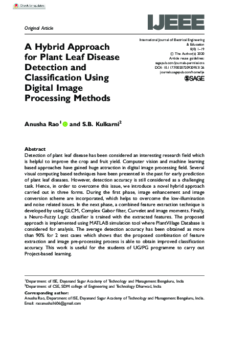 (PDF) A Hybrid Approach for Plant Leaf Disease Detection and Classification Using Digital Image ...