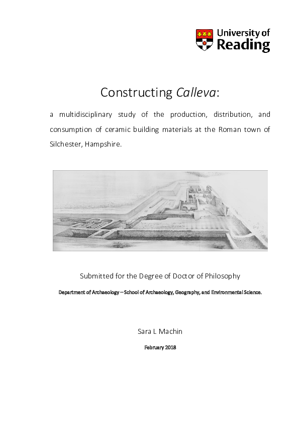 (PDF) Constructing Calleva: a multidisciplinary study of the production ...