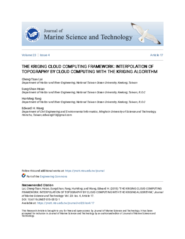 (PDF) The Kriging Cloud Computing Framework: Interpolation of Topography by Cloud Computing with ...