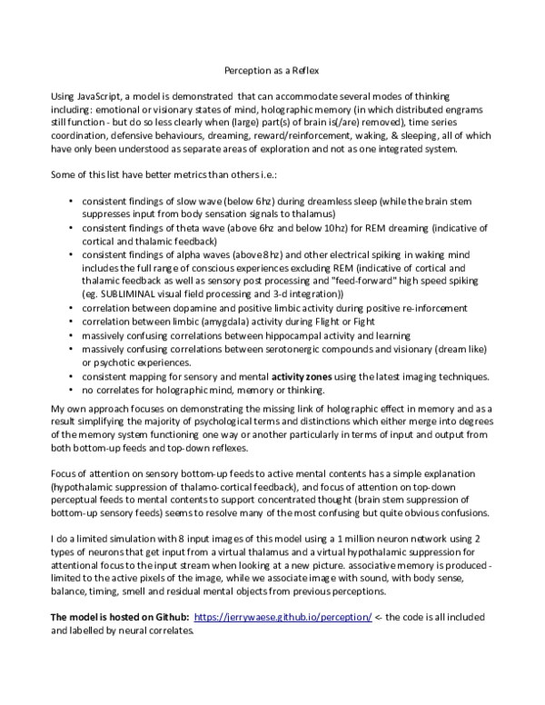 (PDF) Perception summary