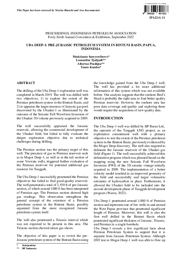 (PDF) PROCEEDINGS, INDONESIAN PETROLEUM ASSOCIATION Forty-Sixth Annual ...