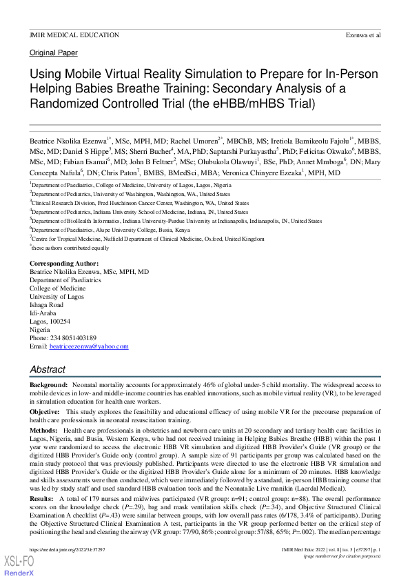 (PDF) Using Mobile Virtual Reality Simulation to Prepare for In-Person ...