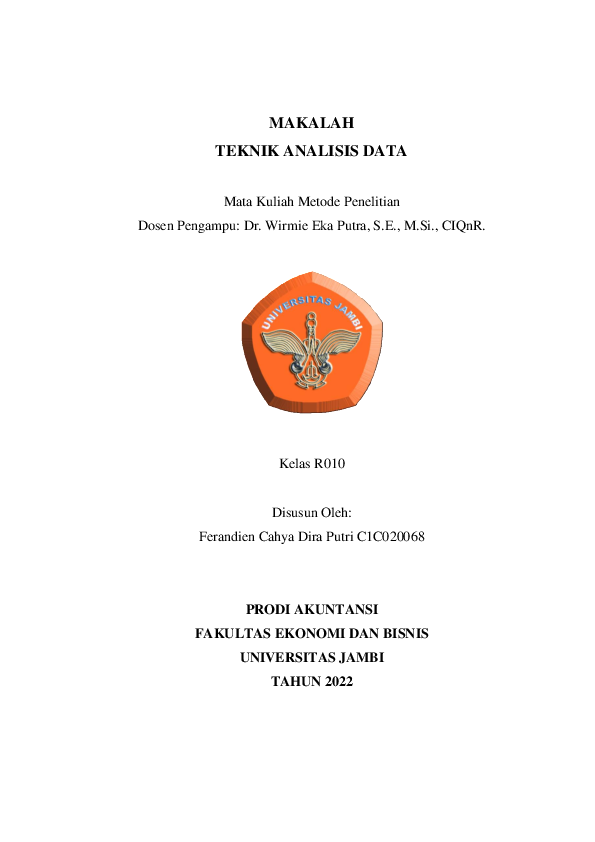 (PDF) MAKALAH 10 METODOLOGI PENELITIAN - TEKNIK ANALISIS DATA