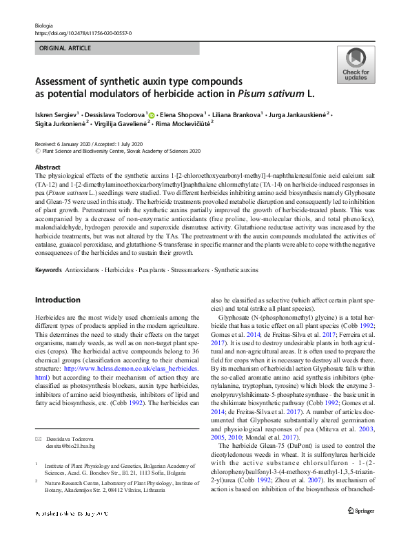 (PDF) Assessment of synthetic auxin type compounds as potential ...