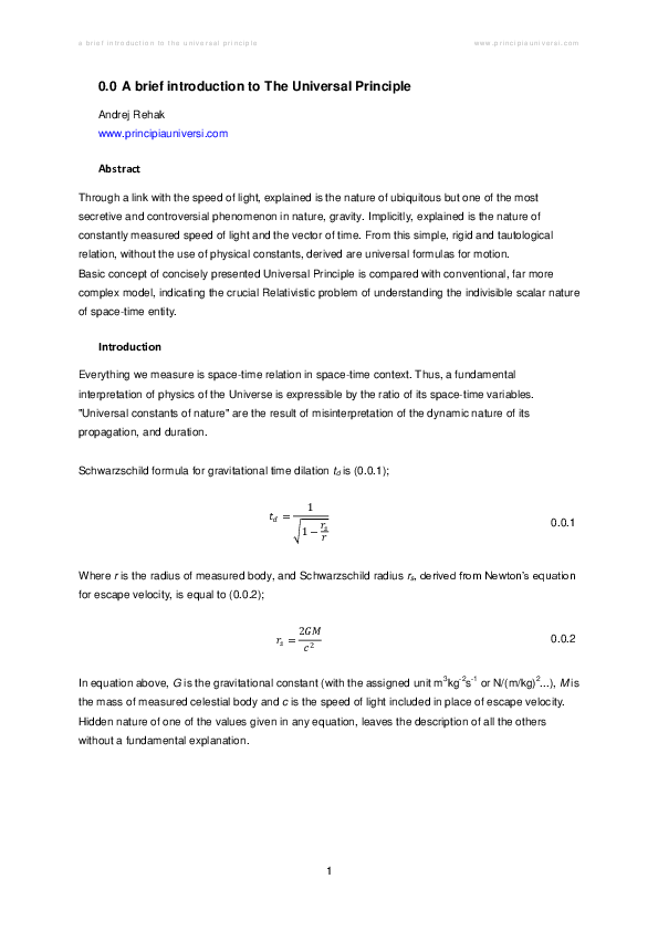 (PDF) A Brief Introduction to the Universal Principle