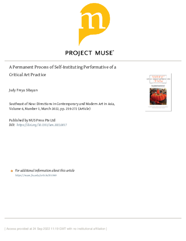 (PDF) A Permanent Process of Self-Instituting Performative of a ...