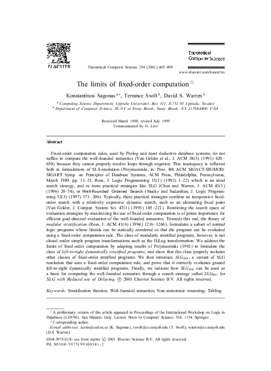 (PDF) The limits of fixed-order computation