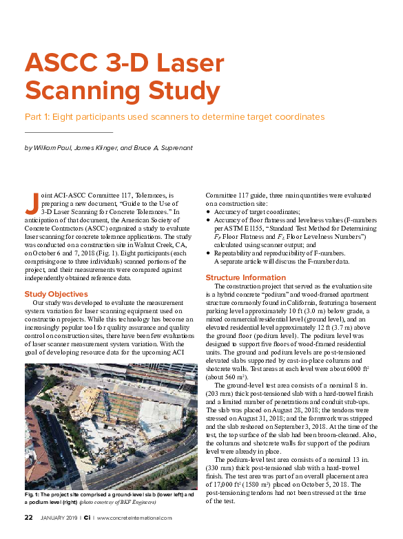 (PDF) ASCC 3-D Laser Scanning Study