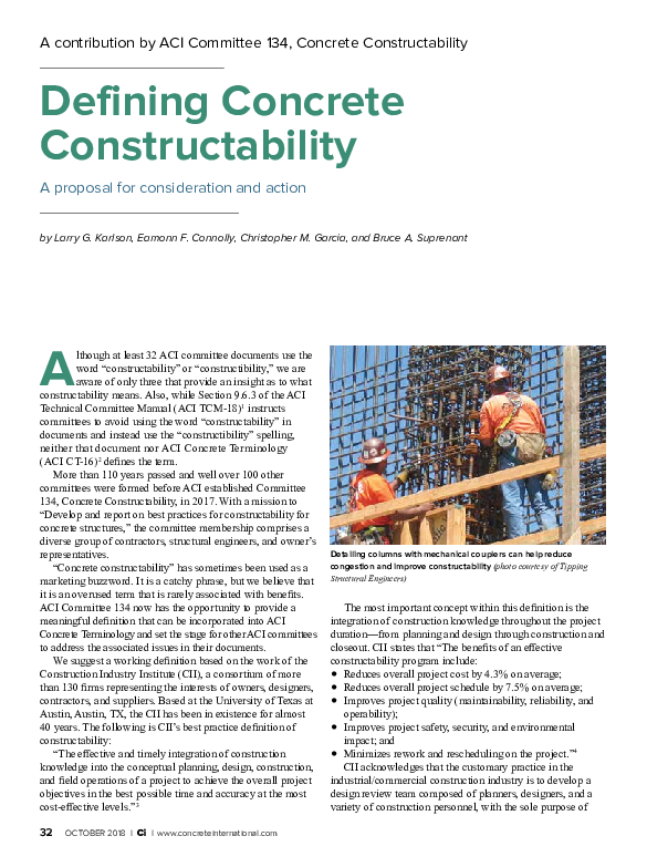 (PDF) Defining Concrete Constructability