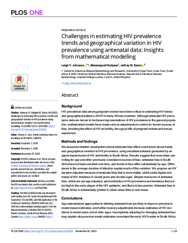 (PDF) Progress towards the UNAIDS 95-95-95 targets among pregnant women ...