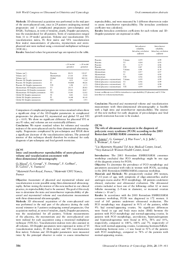 (PDF) OC96: The role of ultrasound assessment in the diagnosis of ...
