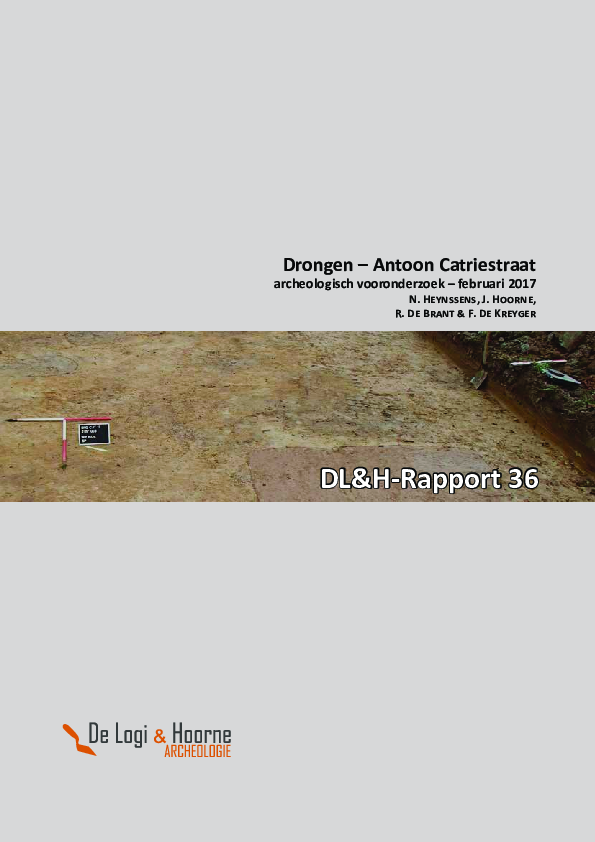 (PDF) Drongen - Antoon Catriestraat archeologisch vooronderzoek ...