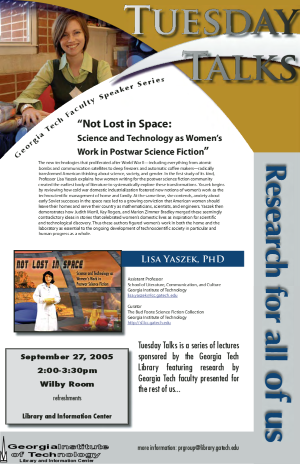(PDF) Not Lost in Space: Science and Technology as Women's Work in ...