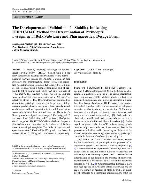 (PDF) The Development and Validation of a Stability-Indicating UHPLC-DAD Method for ...