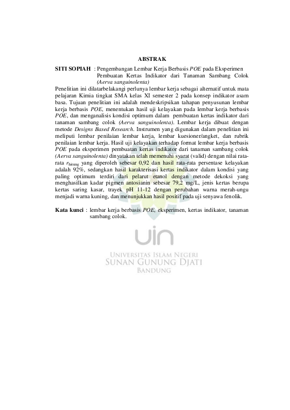 (PDF) Pengembangan Lembar Kerja Berbasis POE pada EksperimenPembuatan ...