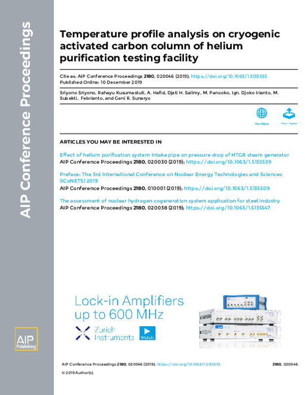 (PDF) Temperature profile analysis on cryogenic activated carbon column ...