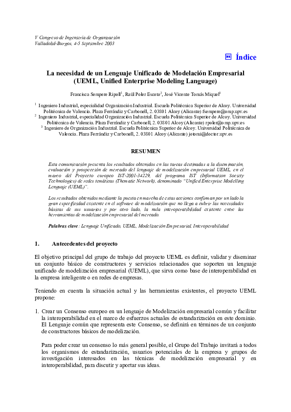 (PDF) La necesidad de un Lenguaje Unificado de Modelación Empresarial ...