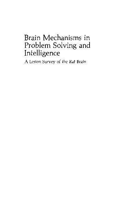 (PDF) Brain Mechanisms in Problem Solving and Intelligence