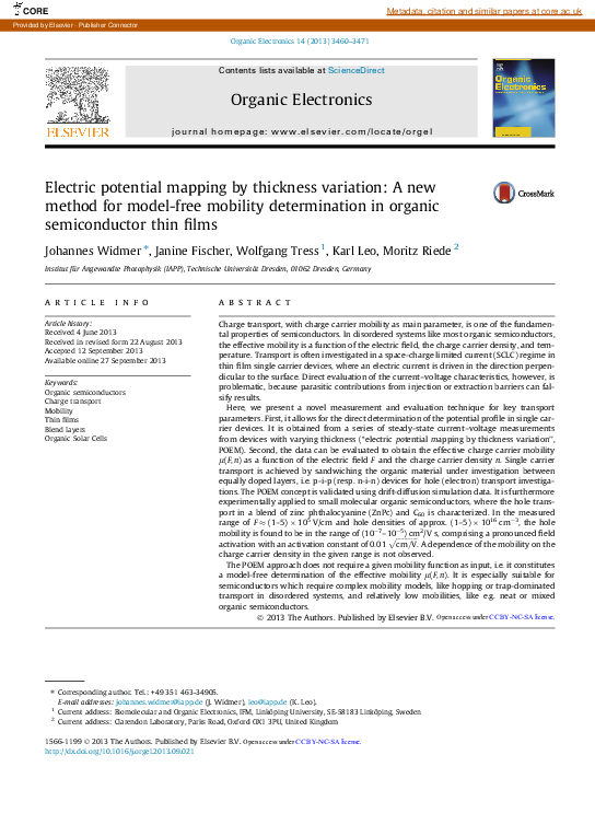 (PDF) Electric potential mapping by thickness variation: A new method ...