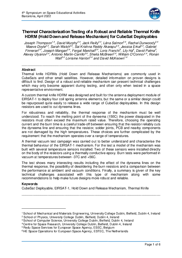(PDF) Thermal characterization testing of a robust and reliable thermal ...
