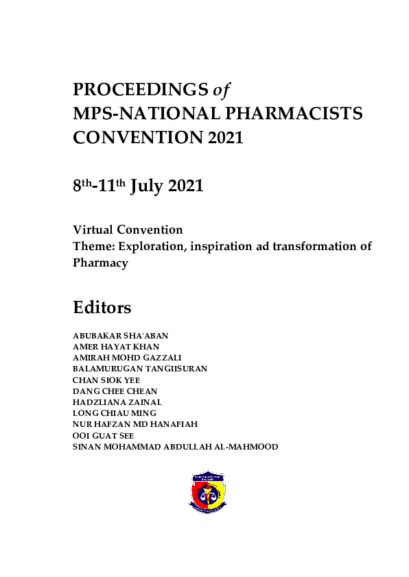 (PDF) PROCEEDINGS of MPS-NATIONAL PHARMACISTS CONVENTION 2021