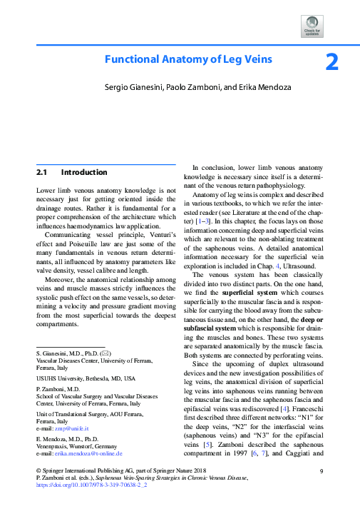 (PDF) Functional Anatomy of Leg Veins | Erika Mendoza - Academia.edu