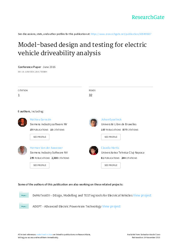 (PDF) Model-based design and testing for electric vehicle driveability ...