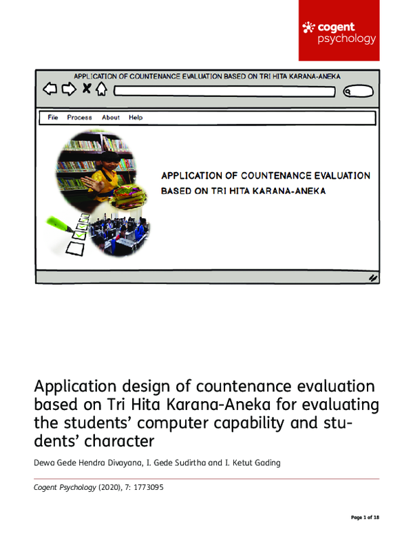 (PDF) Application design of countenance evaluation based on Tri Hita Karana-Aneka for evaluating ...