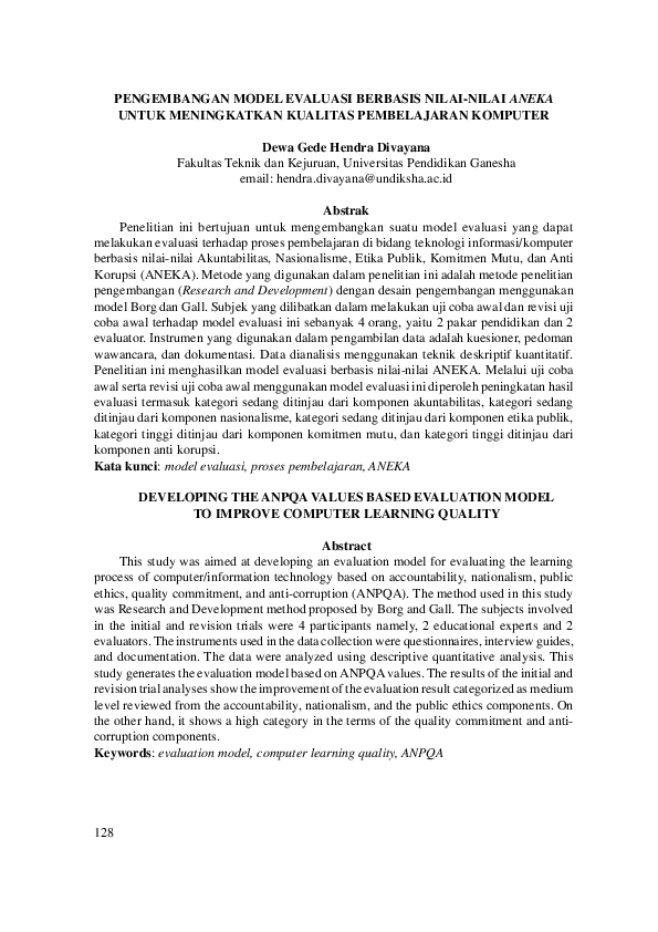 (PDF) Developing the anpqa values based evaluation model to improve computer learning quality ...