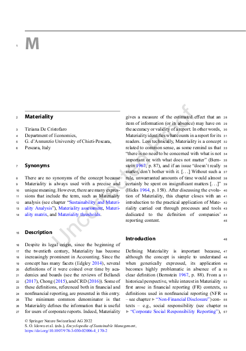 (PDF) Materiality