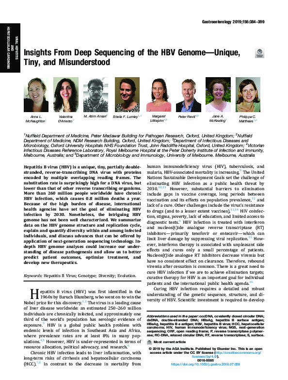 (PDF) Insights From Deep Sequencing of the HBV Genome—Unique, Tiny, and ...
