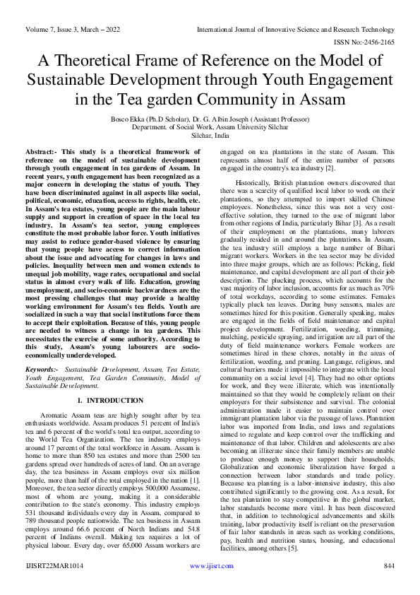 (PDF) A Theoretical Frame of Reference on the Model of Sustainable ...