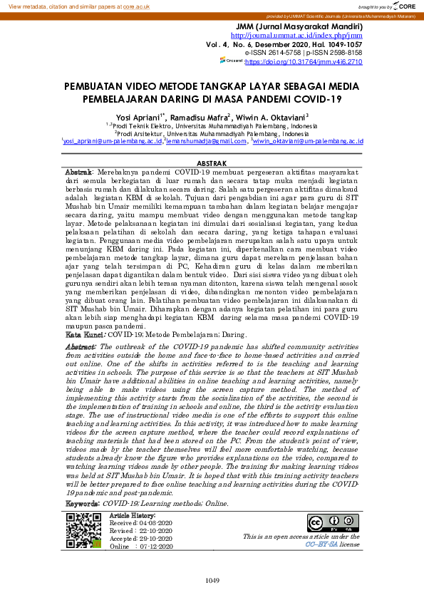 (PDF) Pembuatan Video Metode Tangkap Layar Sebagai Media Pembelajaran ...