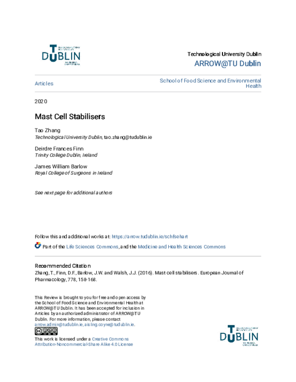 (PDF) Mast cell stabilizers