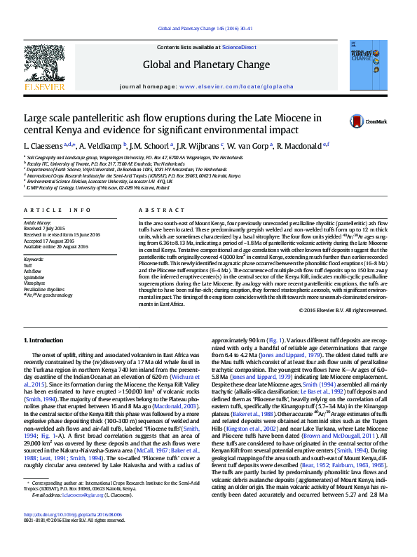 (PDF) Large scale pantelleritic ash flow eruptions during the Late ...