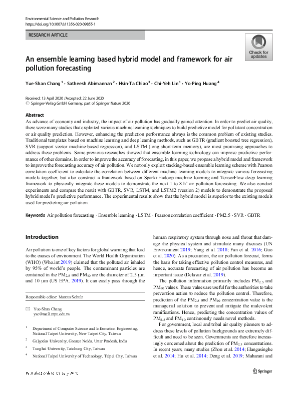 Pdf Hybrid Ensemble Learning Model For Air Pollution Forecasting