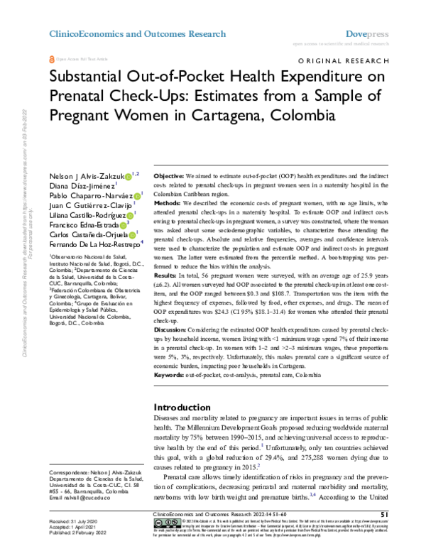 (PDF) Substantial Out-of-Pocket Health Expenditure on Prenatal Check ...