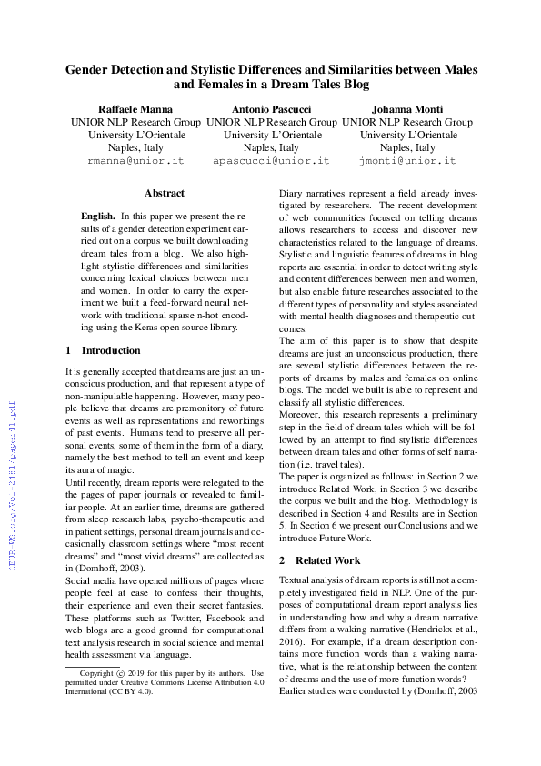 (PDF) Gender Detection and Stylistic Differences and Similarities ...
