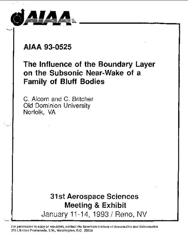 (PDF) The influence of the boundary layer on the subsonic near-wake of ...
