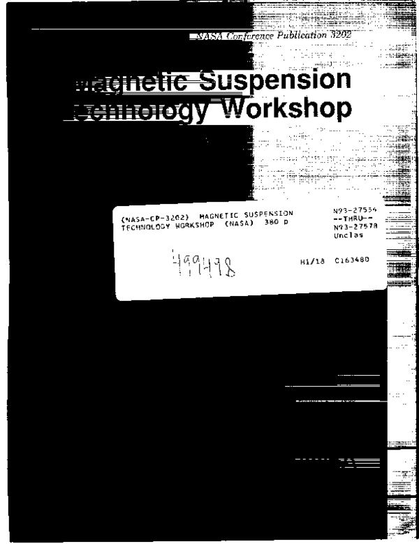 (PDF) Magnetic Suspension Technology Workshop