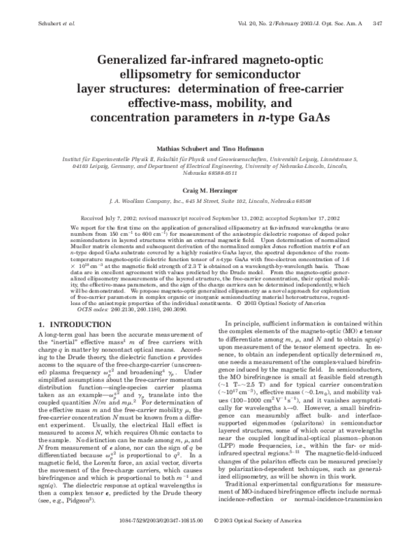 (PDF) Generalized far-infrared magneto-optic ellipsometry for ...